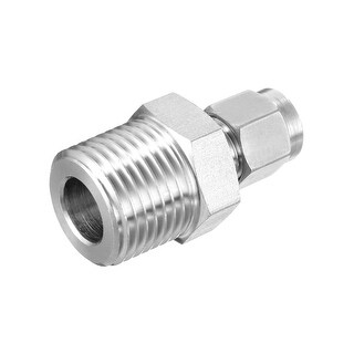 Compression Tube Fitting, NPT1/2 Male x §¶6 Tube OD with Double ...