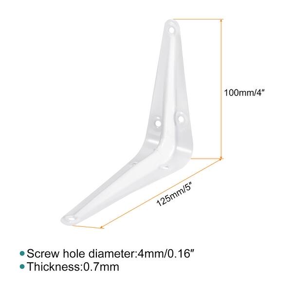 10Pcs 5 x 4 Inch Shelf Bracket Metal L Brackets Floating Shelf Brackets ...