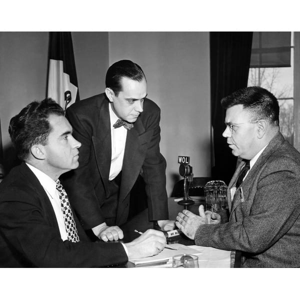 House Un-American Activities Committee At Work L-R Richard Nixon Robert ...