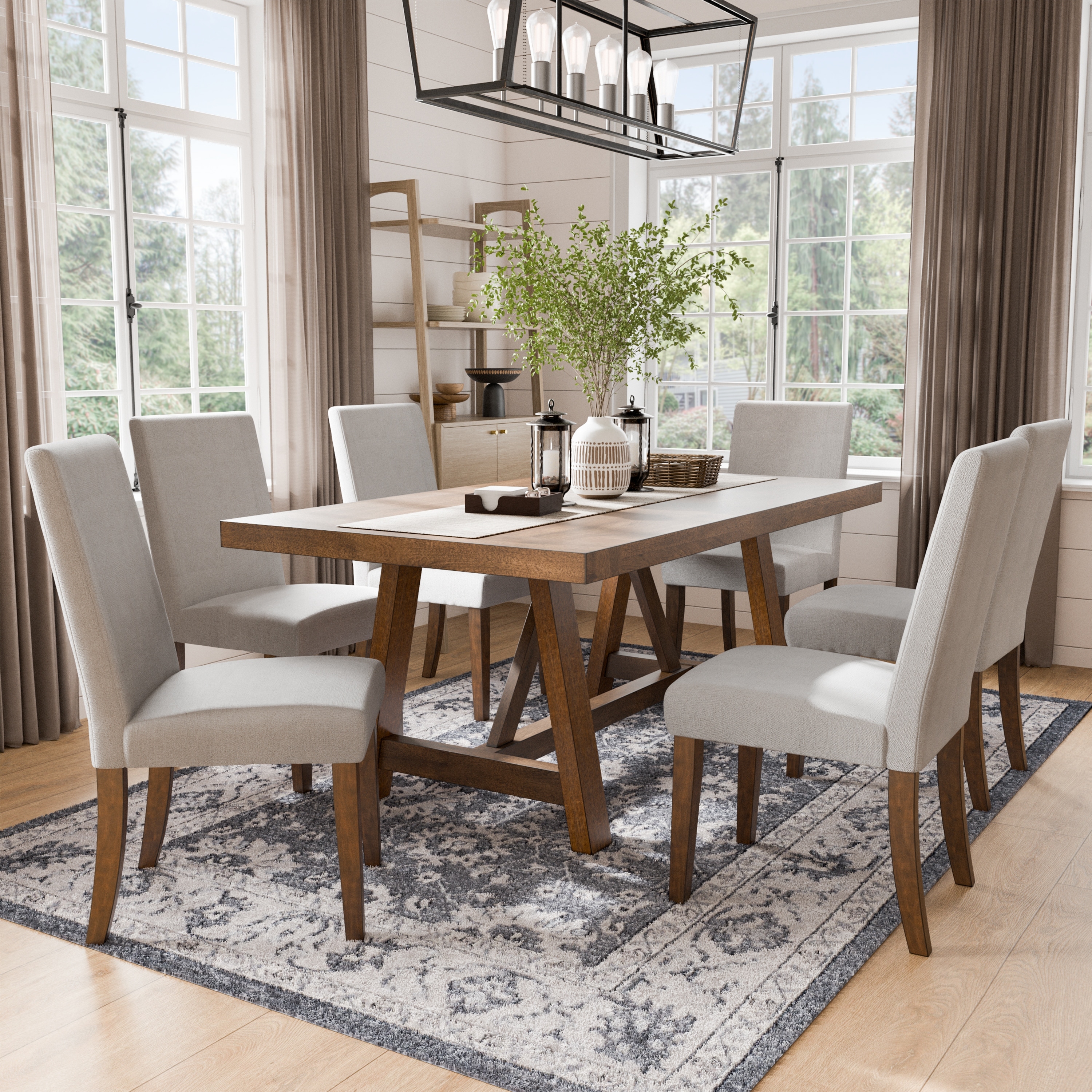 Rustic 7 piece dining set store