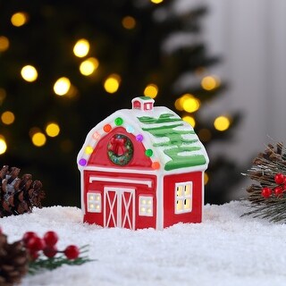 5" Nostalgic Ceramic Village Barn - Bed Bath & Beyond - 39046987