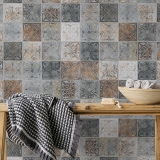 Merola Tile Antigua Lis Mix 13" x 13" Porcelain Wall Tile - Bed Bath ...