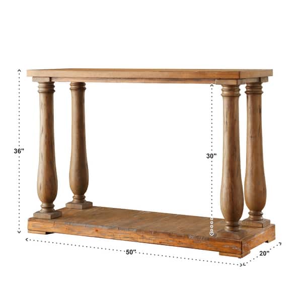 Edmaire Light Distressed Natural Baluster 3-piece Table Set by iNSPIRE ...