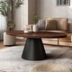 Furniture of America Dravo Modern Brown and Black Oval Coffee Table ...