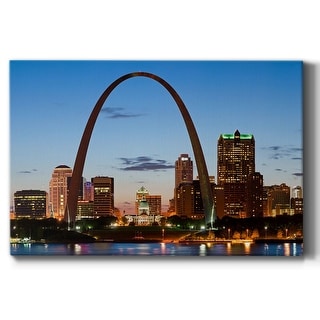 St. Louis downtown with Gateway Arch Premium Gallery Wrapped Canvas ...