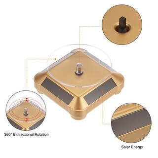 2pcs Solar Display Stand Turntable 360 Degree Rotating Double Use ABS ...