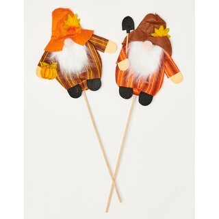 10" Fall Gnome on 14" Stick, Set of 4 - 12" - Bed Bath & Beyond - 38316394