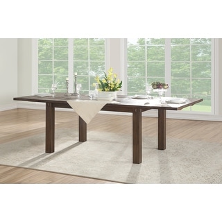 Sabrina Dark Oak Dining Table with Extension Leaf - Bed Bath & Beyond ...
