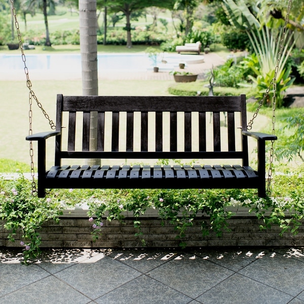 Cambridge Casual Alston Traditional Mahogany Wood Porch Swing On Sale Bed Bath Beyond 11454287