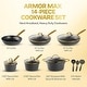 Granitestone Armor Max Nonstick Pots and Pans 14 Pc Kitchen Induction ...