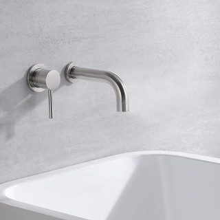 SUMERAIN Bathtub Faucet Wall Mount Tub Filler with Single Left-Handed ...