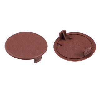 Screw Cap Cover,20Pcs 35mm Dia Brown Plastic Locking Hole Plug Button ...