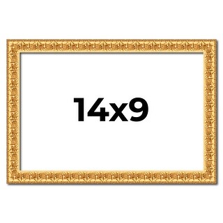 14x9 Frame Gold Real Wood Picture Frame Width 1 inches | Interior - Bed ...