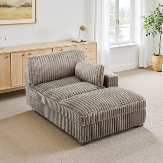 UIXE Upholstered Plush Chaise Lounge Chair For Interior - Bed Bath ...