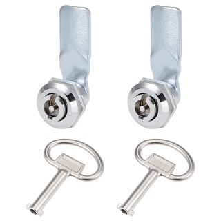 Tubular Cam Lock 22mm Cylinder Dia 52mm Straight Cam Slotted Keyed ...