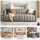 HULALA HOME Olinto Modern 83''W Genuine Leather Tufted Couch Sofa with ...