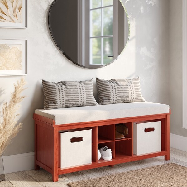 Mahogany entryway bench store