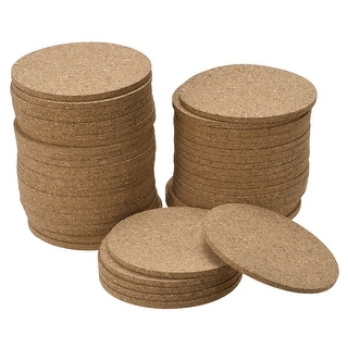 95mm Round Coasters 4mm Thick Cork Cup Mat Pad for Tableware 50pcs ...