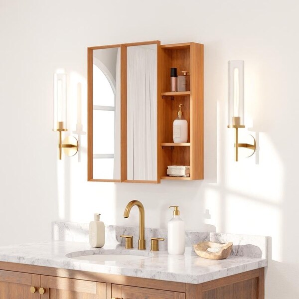 Magnifique Obispo Traditional Wooden Medicine Cabinet with Mirrors Bed Bath Beyond 33934135