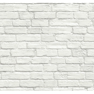Seabrook Designs Industrial Faux Brick Prepasted Wallpaper - 20.5 in. W ...