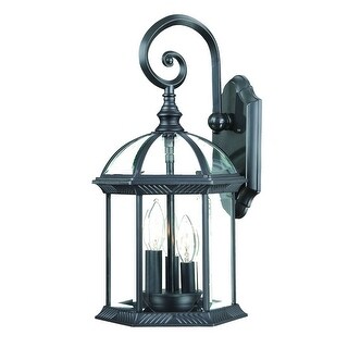 Three Light Matte Black Eastern Lantern Wall Light - 6' x 7' - Bed Bath ...