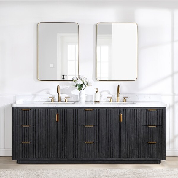 Vegadeo Bath Vanity with One-Piece Composite Stone Sink Top - Bed Bath ...