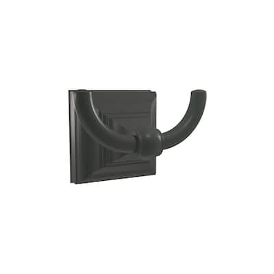 Markham Double Prong Robe Hook in Matte Black - 2-5/16 in. - Overstock ...
