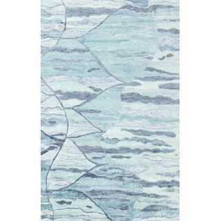 Ahgly Company Machine Washable Contemporary Cyan Opaque Blue Area Rugs ...