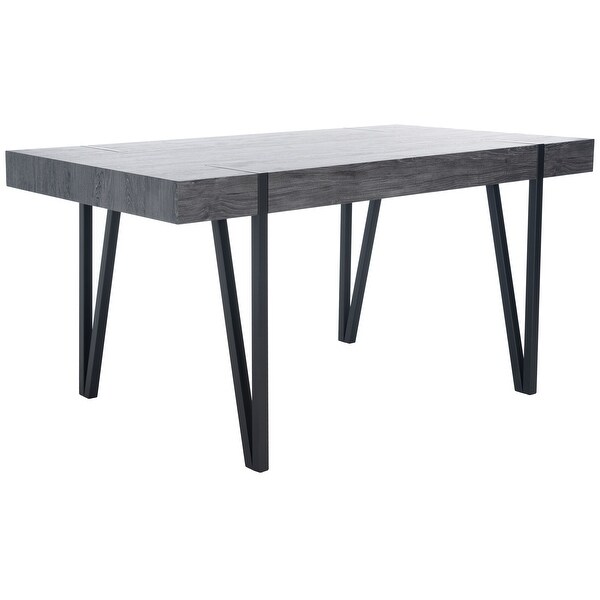 SAFAVIEH Alyssa Mid Century Industrial Rustic Dining Room Table 59.1 W x 35.4 L x 29.5 H On Sale Bed Bath Beyond 21185308