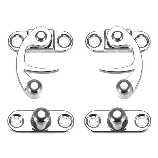 Antique Right and Left Latch Hook Hasp Swing Arm Latch 2 Set - Silver ...