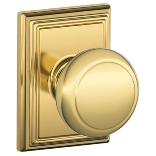 Schlage Andover Passage Door Knob Set with Decorative Addison Trim ...