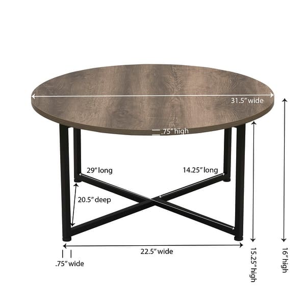 Household Essentials Round Coffee Table - 31.5" - Bed Bath & Beyond - 21490438