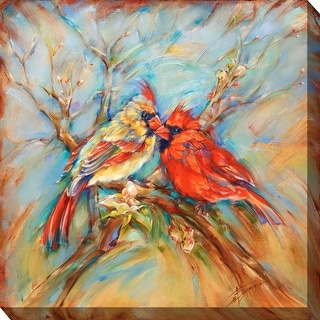 Spring Cardinals Outdoor Art 24x24 - Bed Bath & Beyond - 35432770