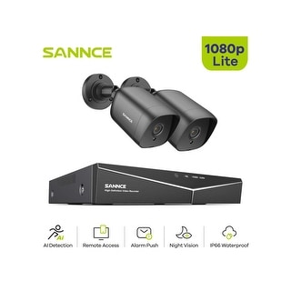 SANNCE 4CH DVR CCTV System 2Pcs 2MP Outdoor Security Cameras - Bed Bath ...