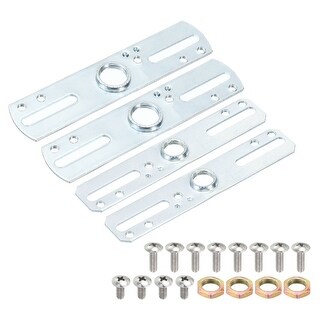 4 Set Light Fixture Crossbar Kit Ceiling Light Plate Silver Tone ...