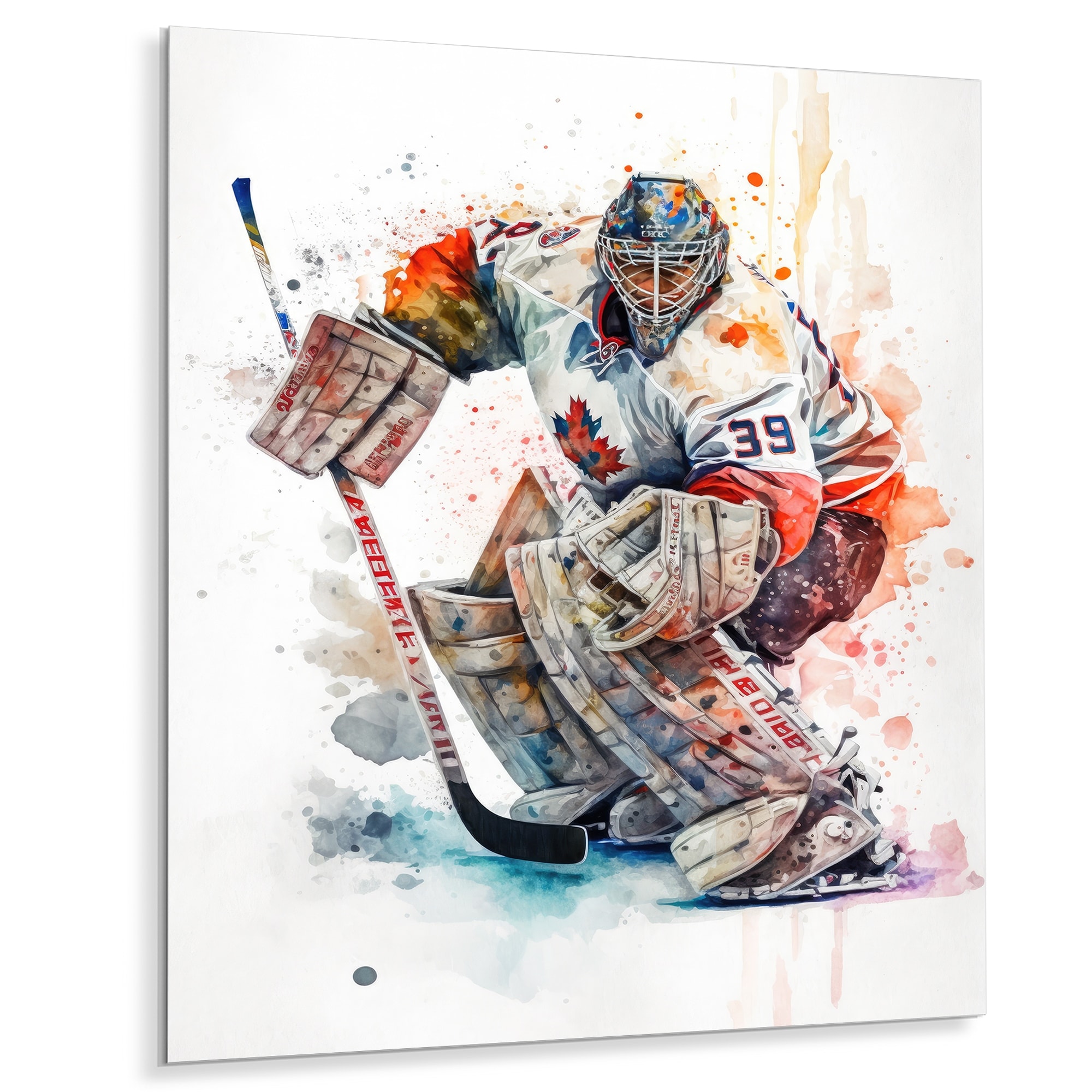 how to draw a ice hockey goalie