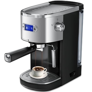 20 Bar Semi-Automatic Espresso Machine with Strong Steam Wand and 40 ...