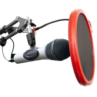 Deco Gear Universal Microphone Wind Screen with Goose Neck Stand Clip ...