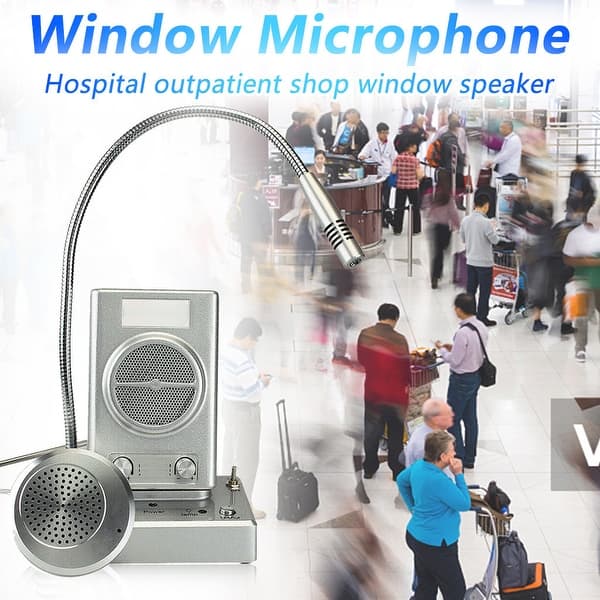 Clinic Store Window Speaker System Window Microphone w/Speaker Intercom ...