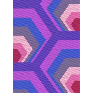 Ahgly Company Machine Washable Transitional Neon Purple Area Rugs - Bed ...