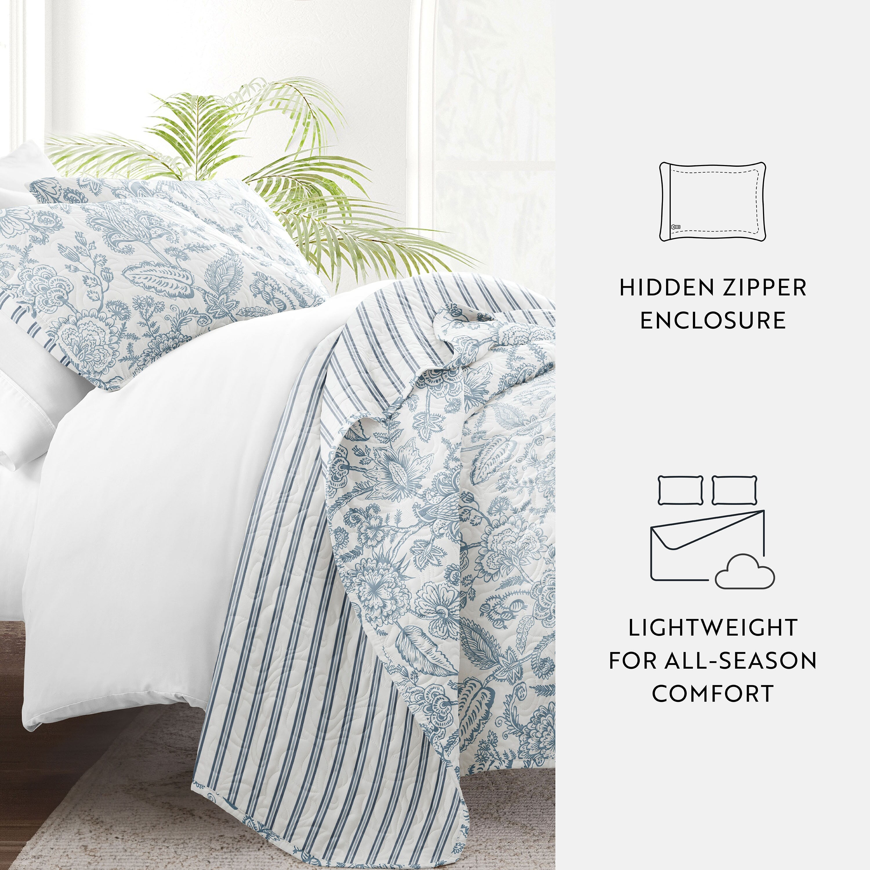 Reversible quilt bedding store