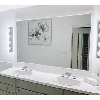 Woodford White Framed Vanity Mirror - On Sale - Bed Bath & Beyond ...