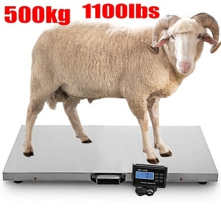 1100LB Pet Weight Heavy Duty Digital Livestock Platform Scale - Bed ...