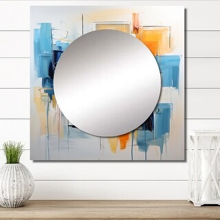 Designart "Laundry Abstract Reflections II" Laundry Wall Mirror ...
