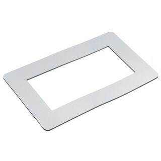 Switch Surround Plate 2 Gang Aluminum Plastic Bright Silver Grey 216mm ...