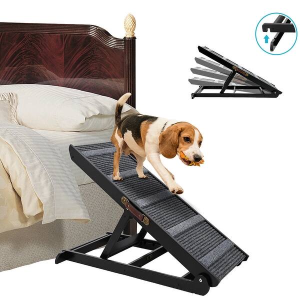 DoCred Adjustable Folding Pet Ramp, Portable Paw Ramps Dog Ramp - Bed ...