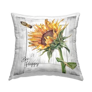 Stupell Bee Happy Sunflower Design by Studio 731 rep. Levison Designs ...