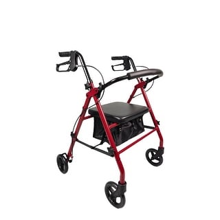 iLIVING ILG-800R Burgundy Rollator Walker - Heavy Duty Frame ...
