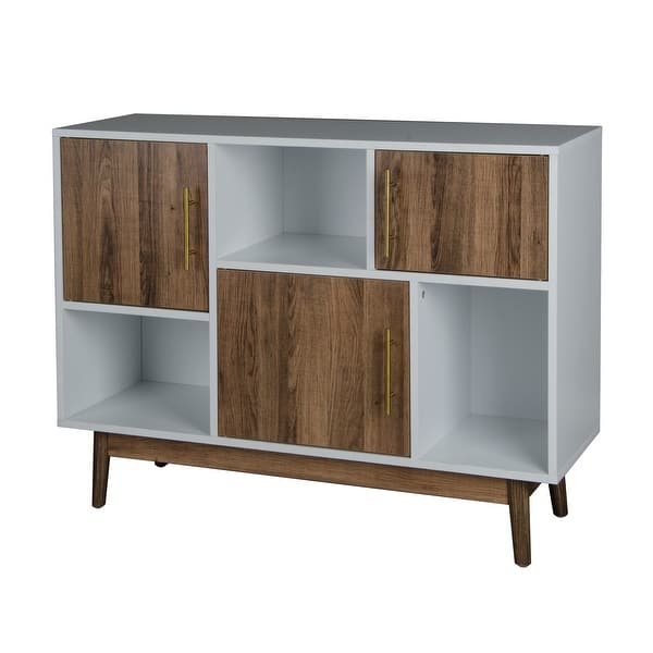 Particle Board Storage Cabinet with Display Shelf & Doors File Cabinet ...