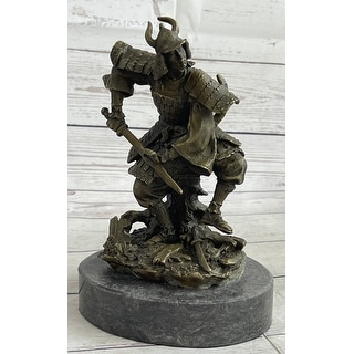 Japanese Samurai Warrior Bronze Statue Sculpture Figure Signed Original ...